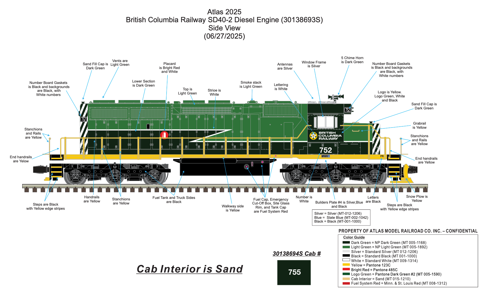 BC RAIL SD40-2 (#752) – Old Engine House