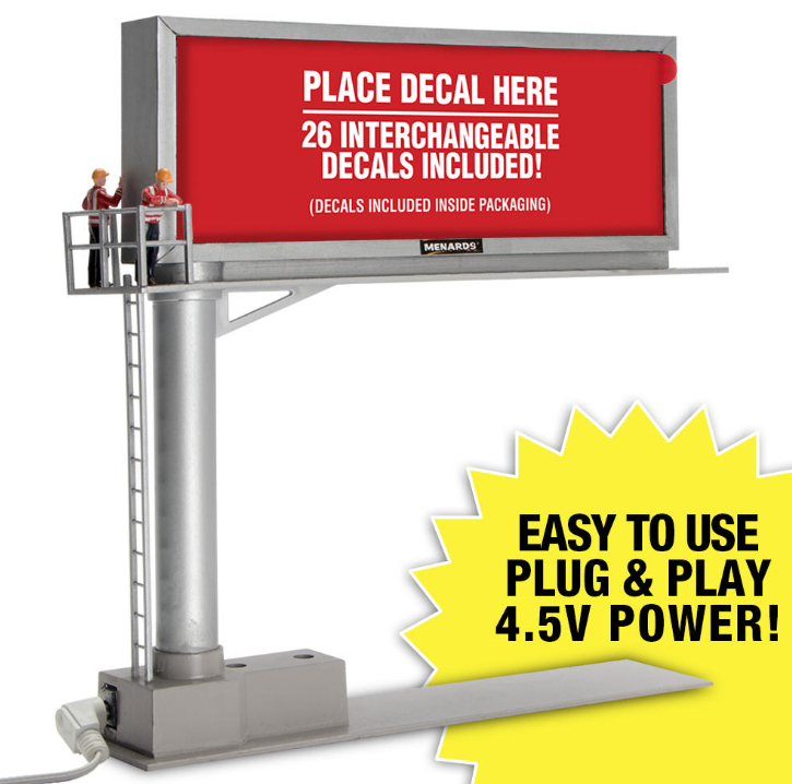 O SCALE 26-SIGN LIGHTED BILLBOARD (DECAL SET #3) – Old Engine House