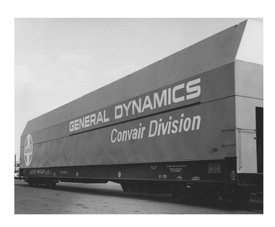 BOEING SKYBOX FLAT CARS GENERAL DYNAMICS - 3 RAIL – Old Engine House